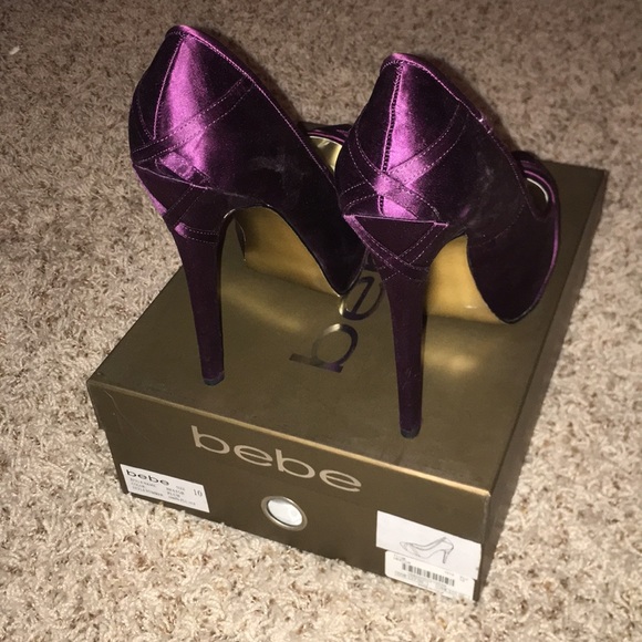 bebe | Shoes | Bebe Platform Plum Heels S Never Been Worn | Poshmark